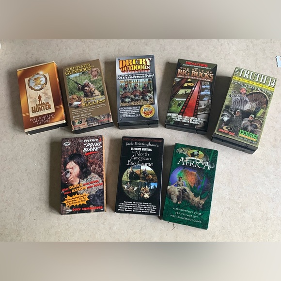 Other | 8 Vintage Hunting Vhs Tapes Great For The Hunting Lodge | Poshmark